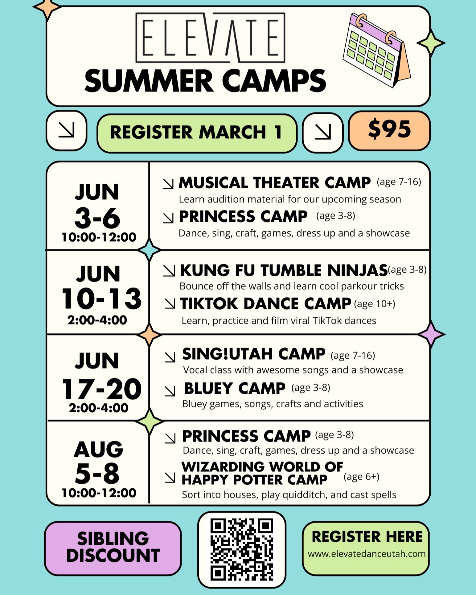 SUMMER CAMPS 2024 — ELEVATE DANCE ACADEMY