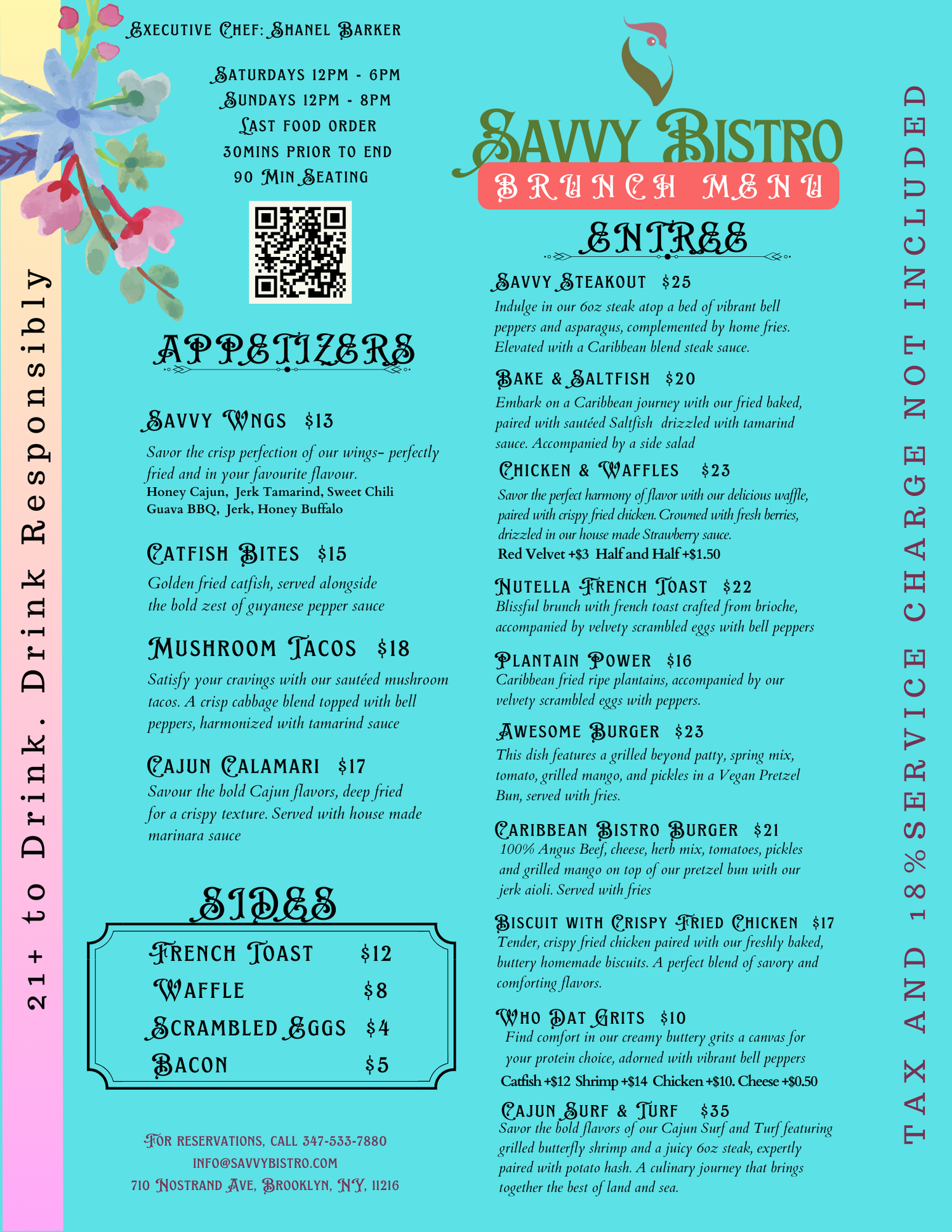 Brunch — Savvy Bistro and Bar