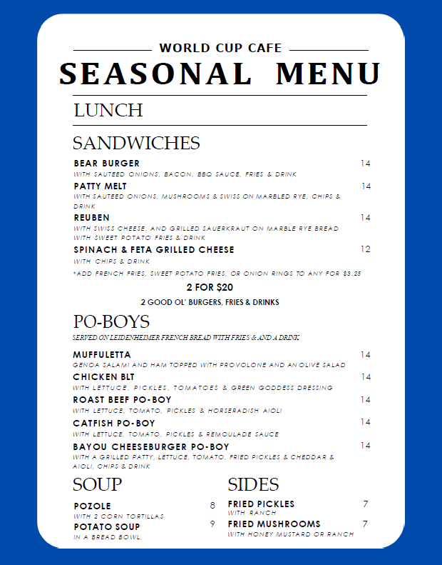 Home WCC — World Cup Cafe & Fair Trade Market