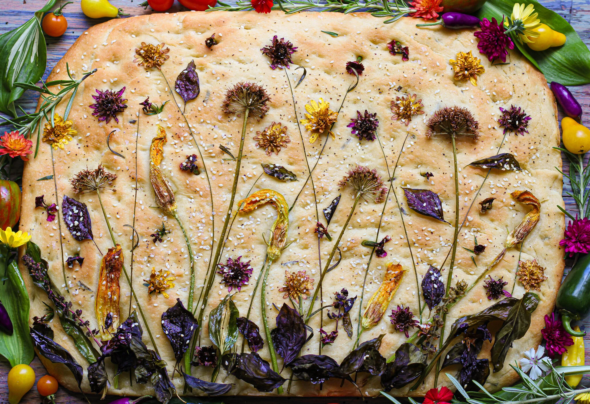 Garden Focaccia — Must Love Herbs