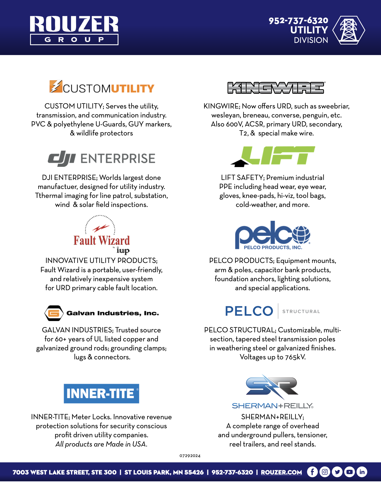 Line and Team Cards — Rouzer Group