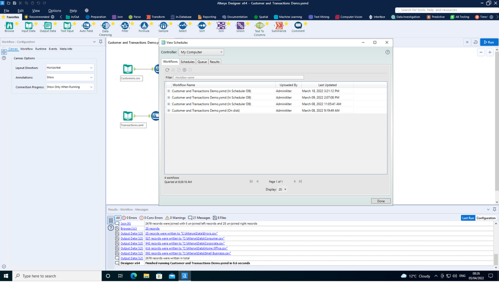 How to Schedule Workflows in Alteryx Designer — Continuum