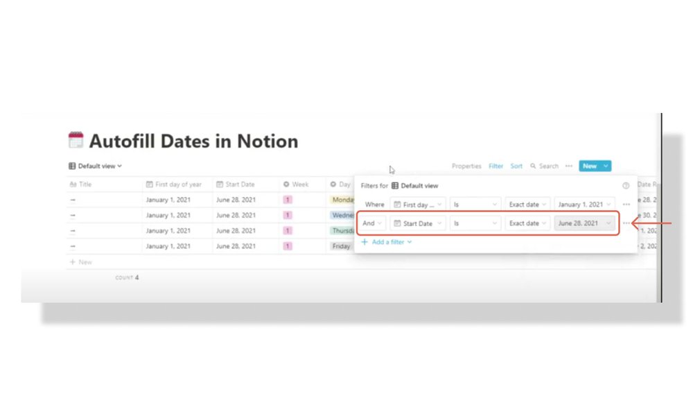 How to automatically calculate dates in Notion