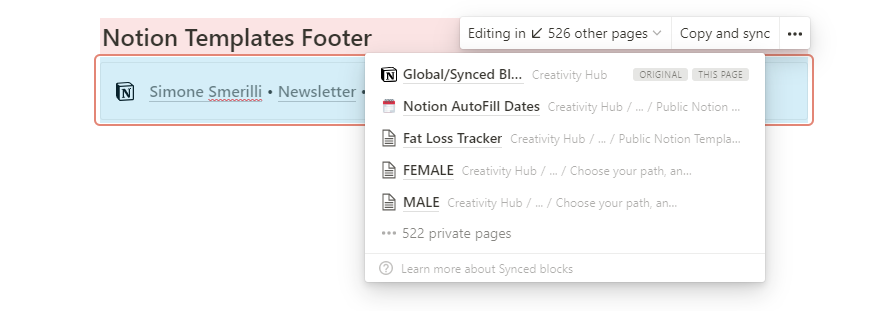 The Hidden (But Relevant) Feature of Notion Synced Blocks