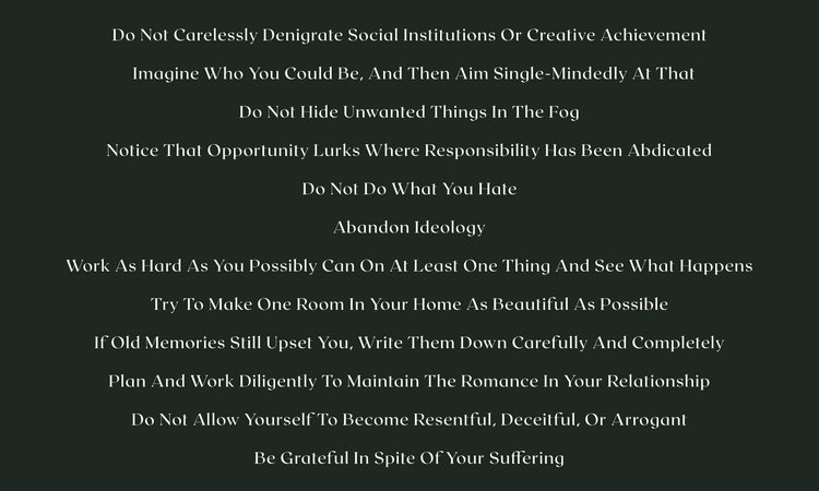 Beyond Order: 12 More Rules for Life - Book Summary