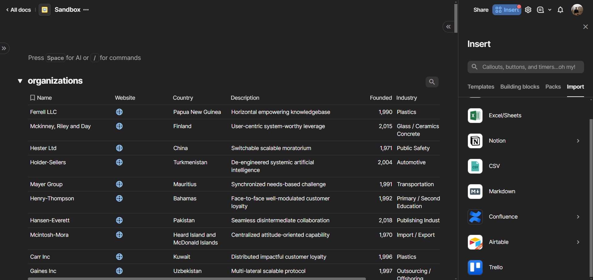 Import, transform, and use your data from CSVs into Coda