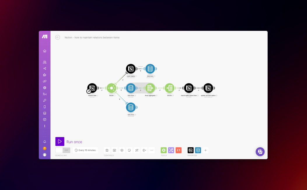 How to map Notion relation properties in Notion automations with Make