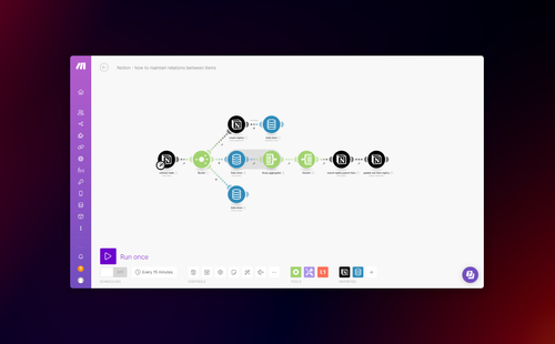 How to map Notion relation properties in Notion automations with Make