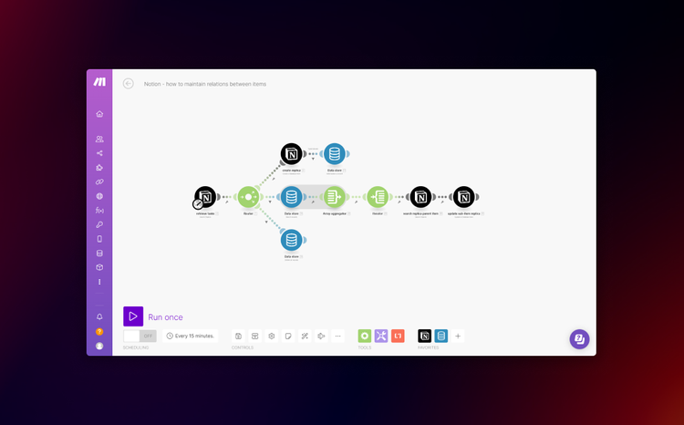 How to map Notion relation properties in Notion automations with Make