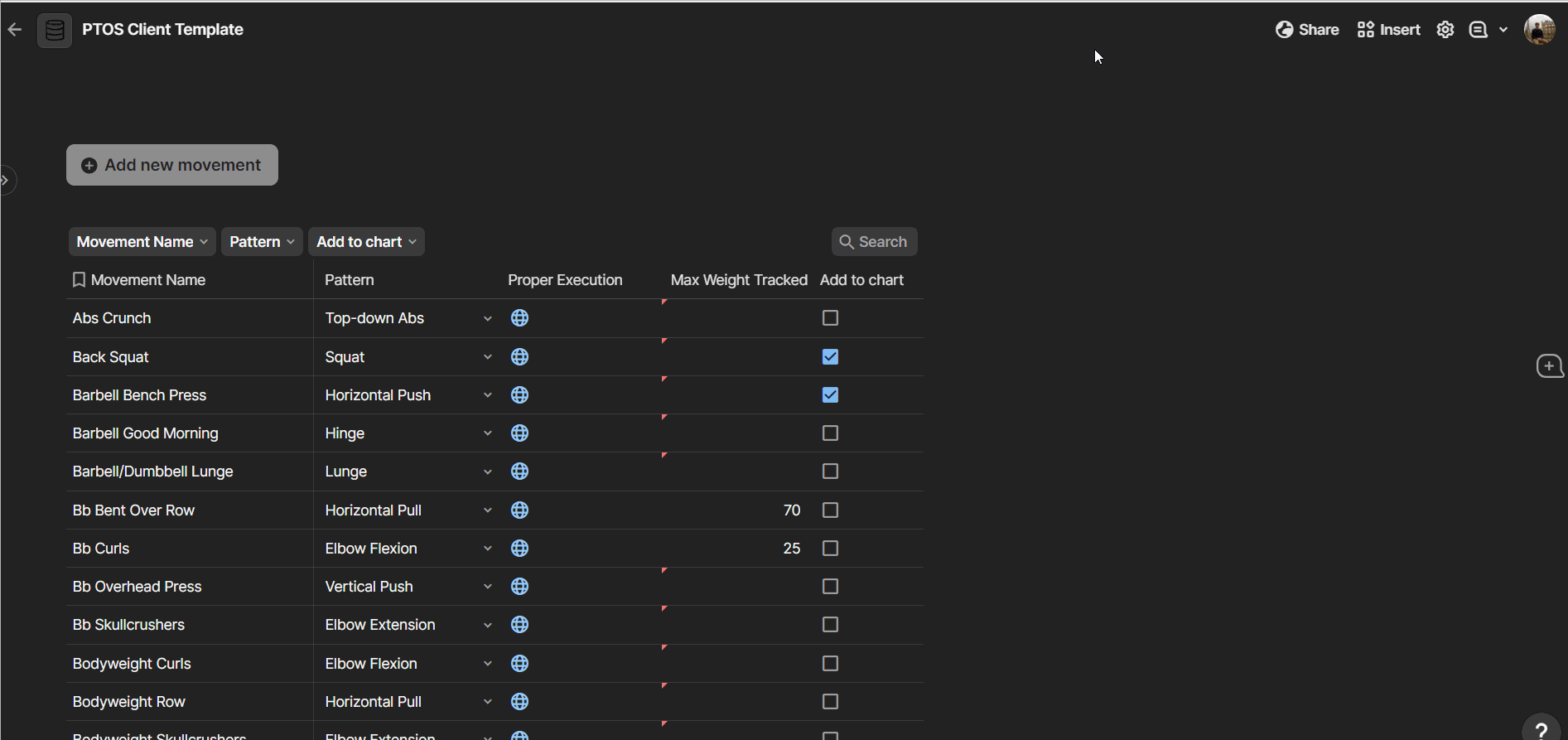 Coda Personal Trainer OS - Coda Template
