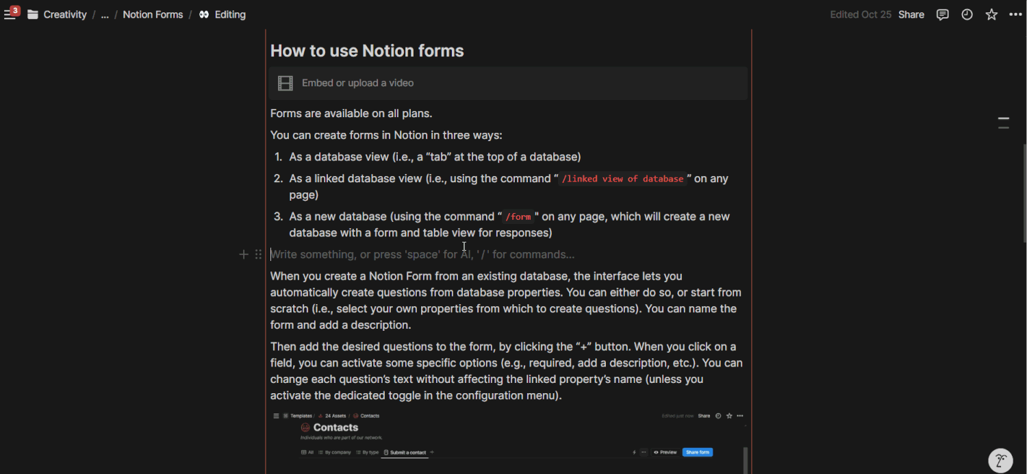 How to create Forms in Notion - Notion Forms overview