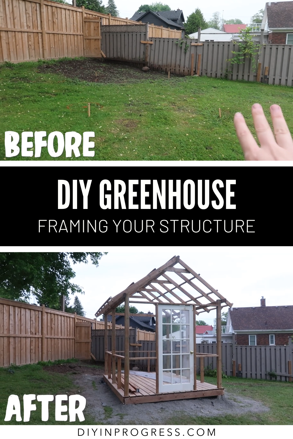 DIY Greenhouse Part 1: Building the Foundation and Wooden Frame — DIY ...