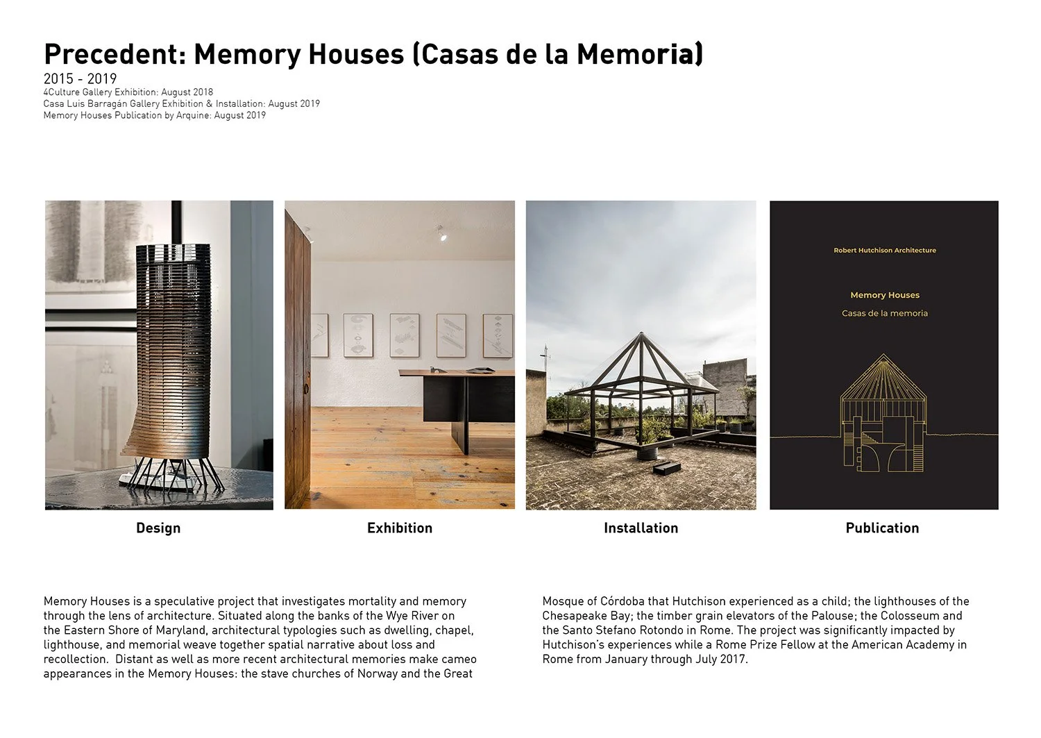 Memory Landscapes — Robert Hutchison Architecture