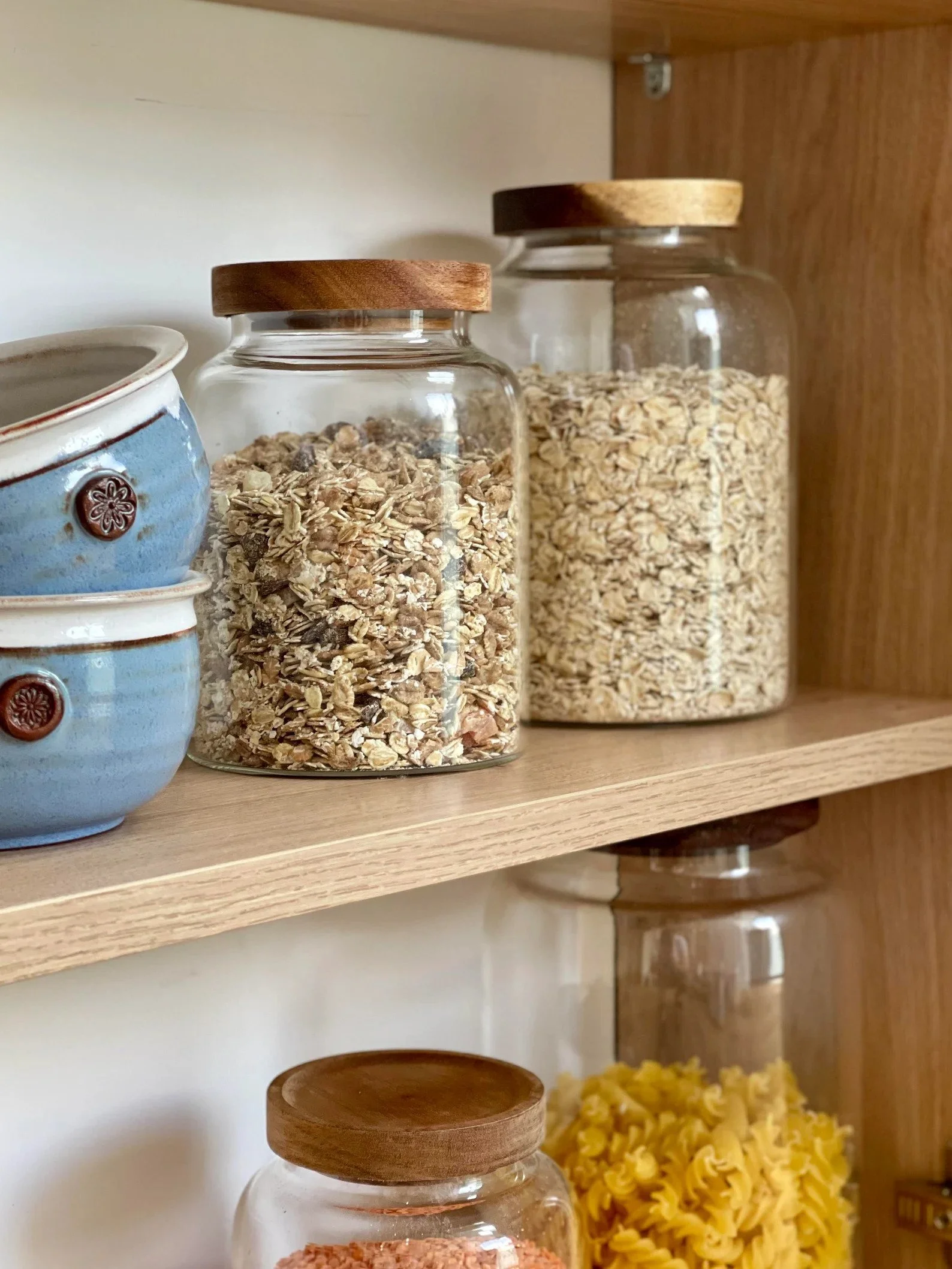 Glass Pantry Jars Bamboo & Acacia — LITTLE CRAFTS LONDON