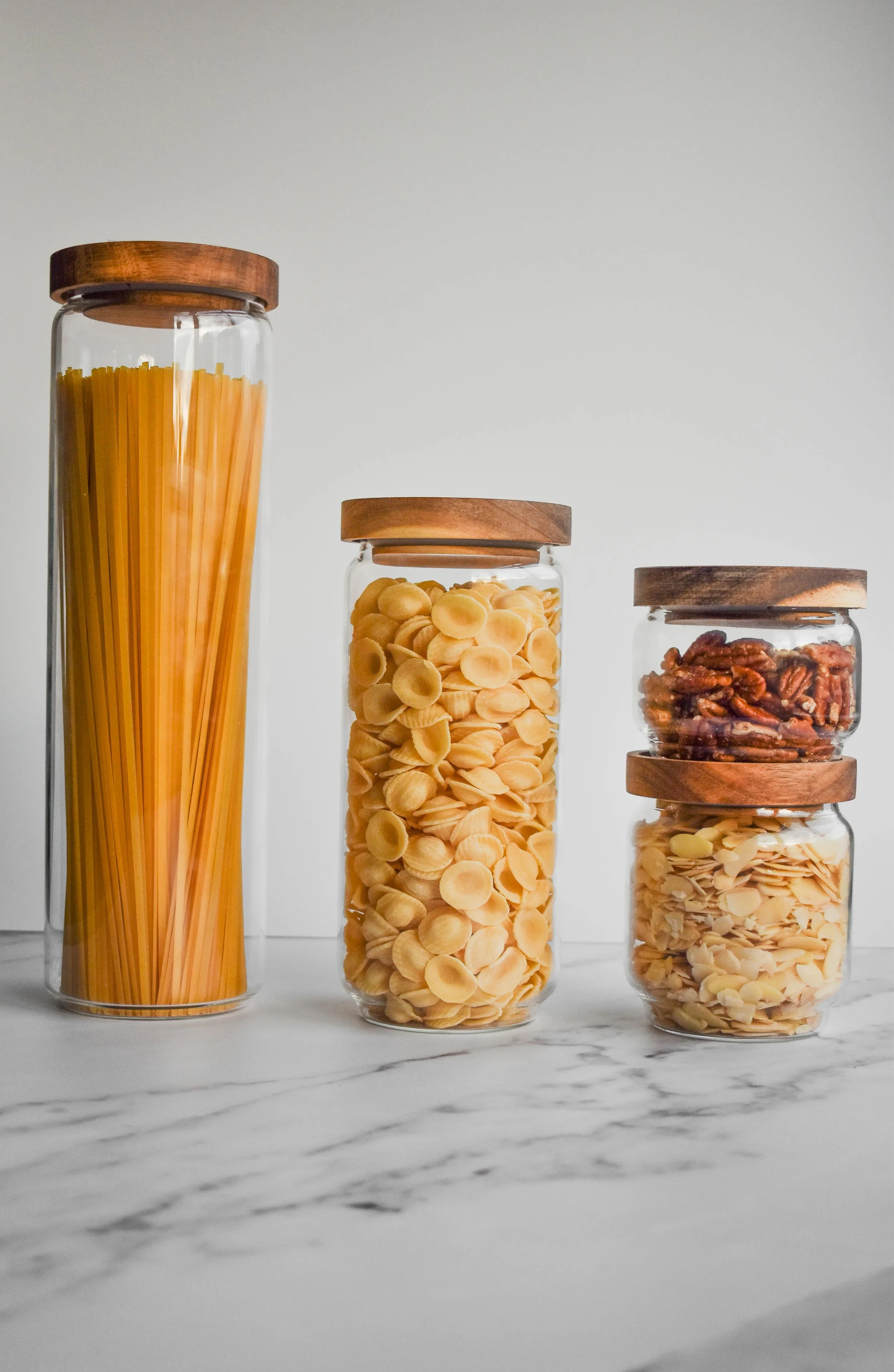 Glass Pantry Jars Bamboo & Acacia — LITTLE CRAFTS LONDON