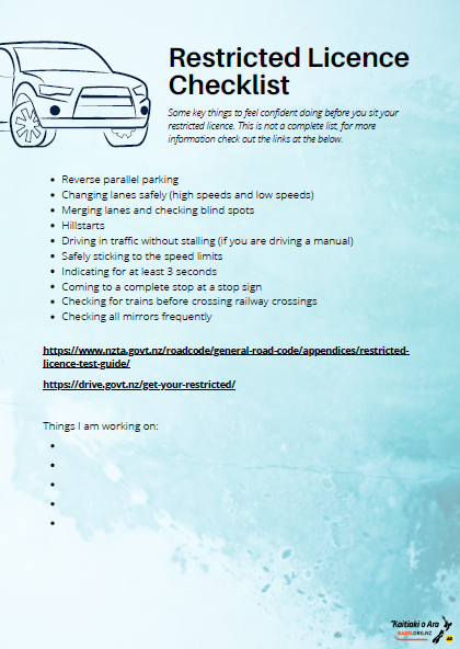 Driver licence journey — Students Against Dangerous Driving