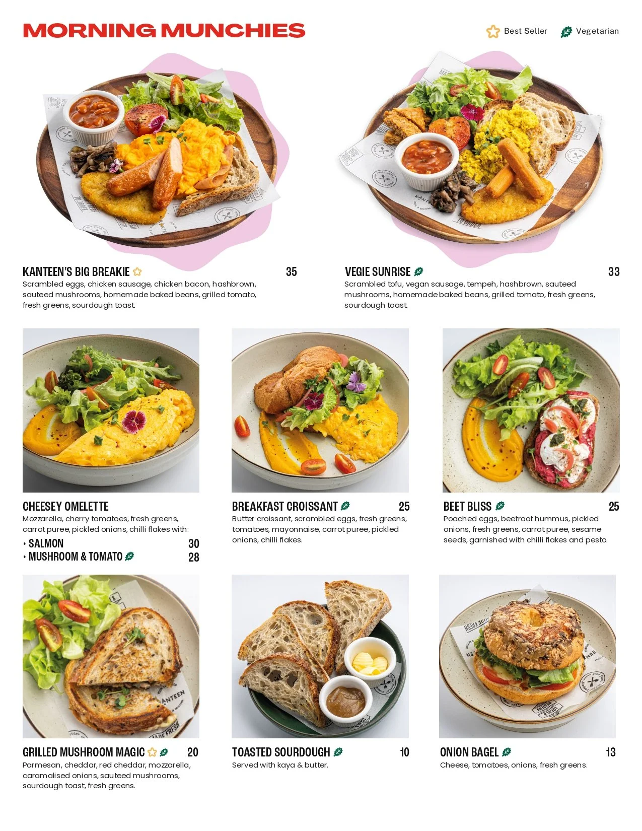 Kanteen Menu — Kanteen