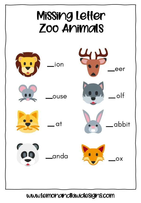 Children's Literacy Activities — Lemon & Kiwi Designs