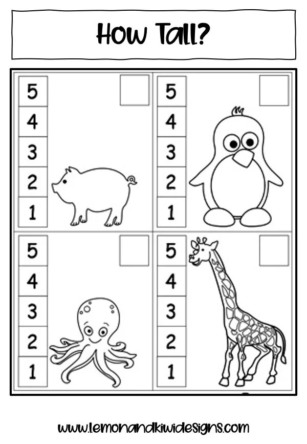 Children's Math Activities — Lemon & Kiwi Designs