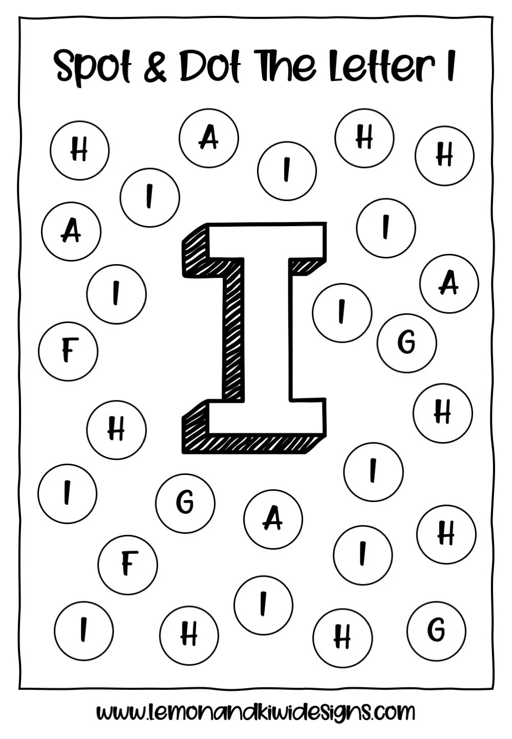 Alphabet Spot and Dot: Free Do-A-Dot Printables — Lemon & Kiwi Designs