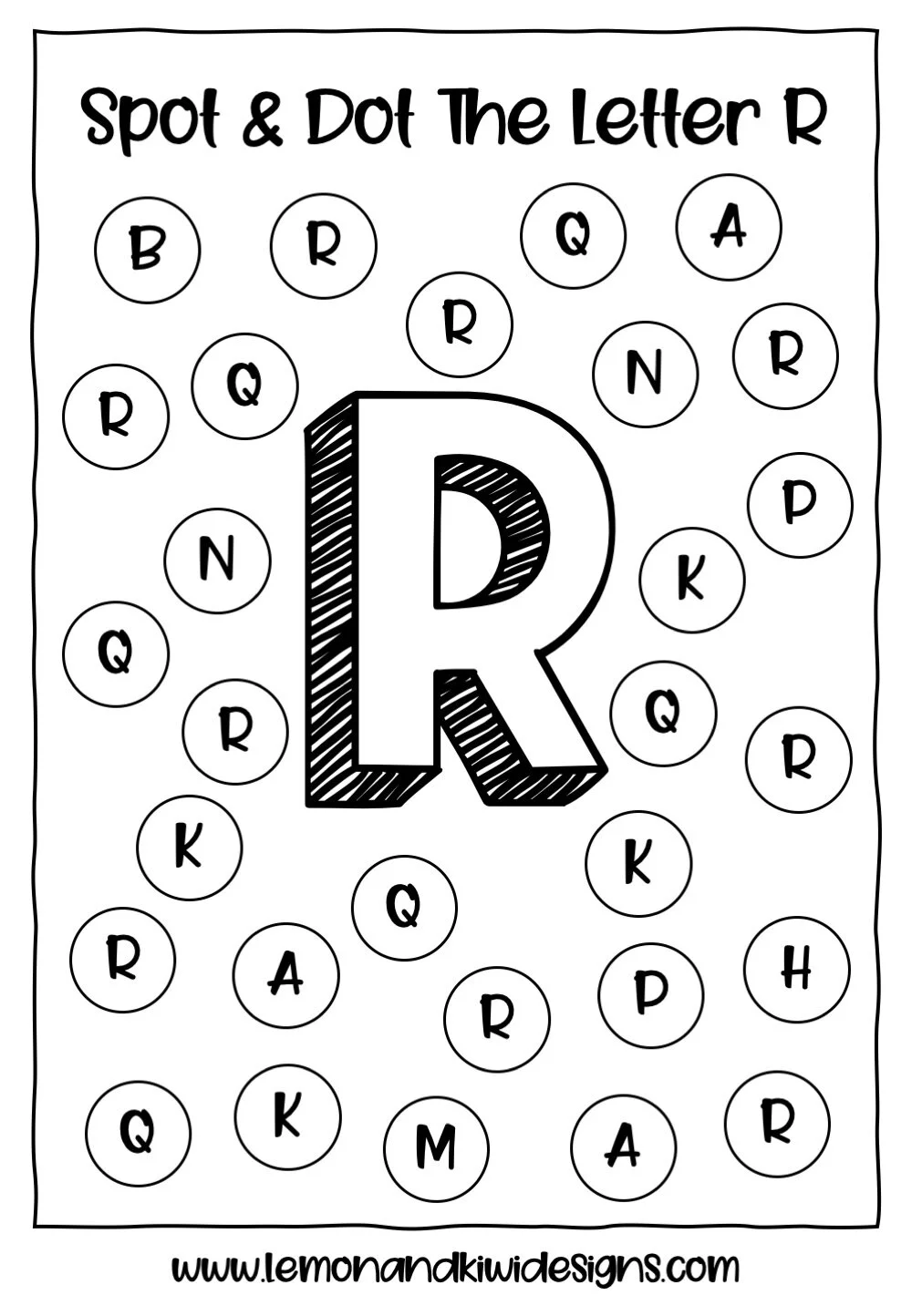 Alphabet Spot and Dot: Free Do-A-Dot Printables — Lemon & Kiwi Designs
