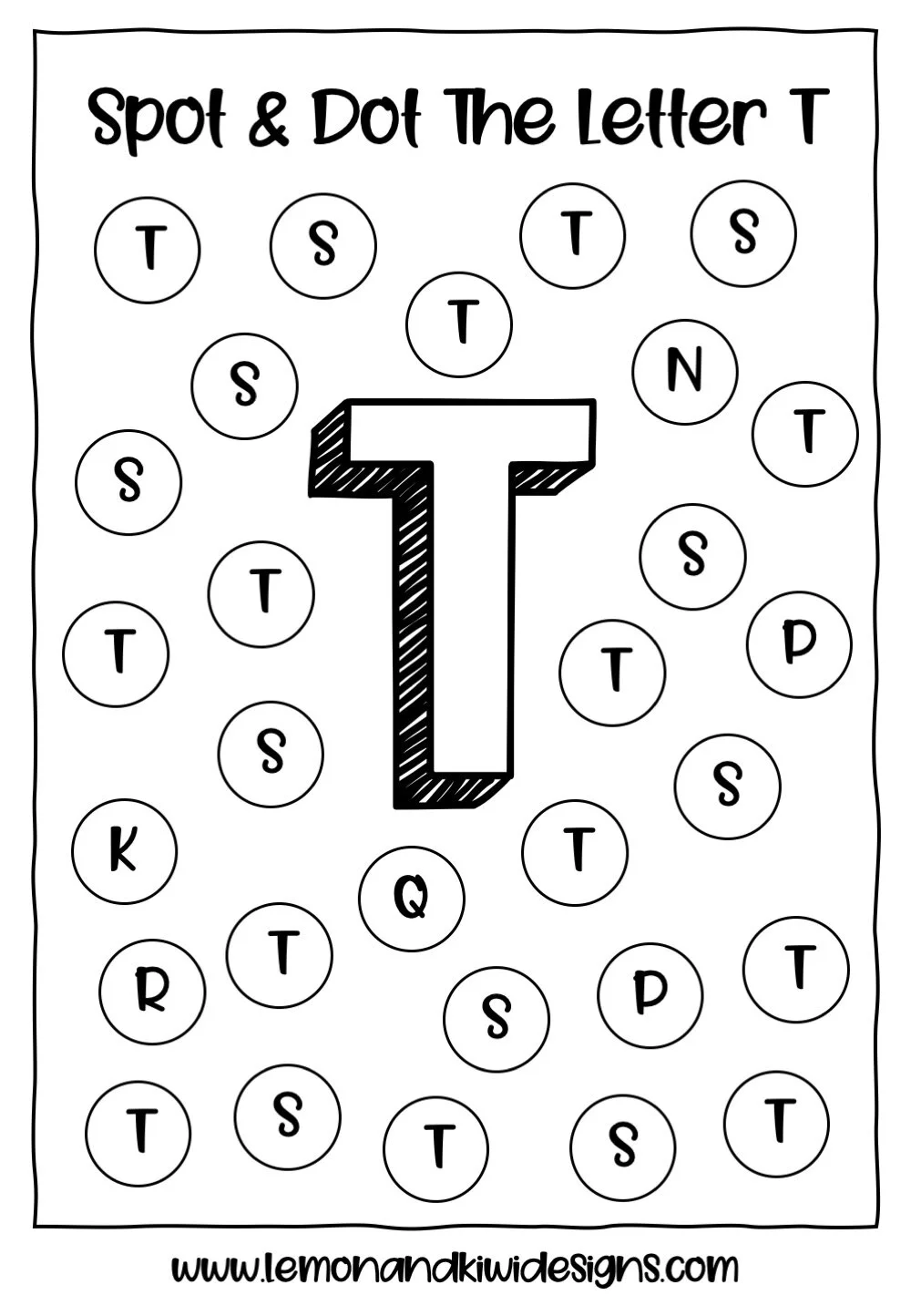 Alphabet Spot and Dot: Free Do-A-Dot Printables — Lemon & Kiwi Designs
