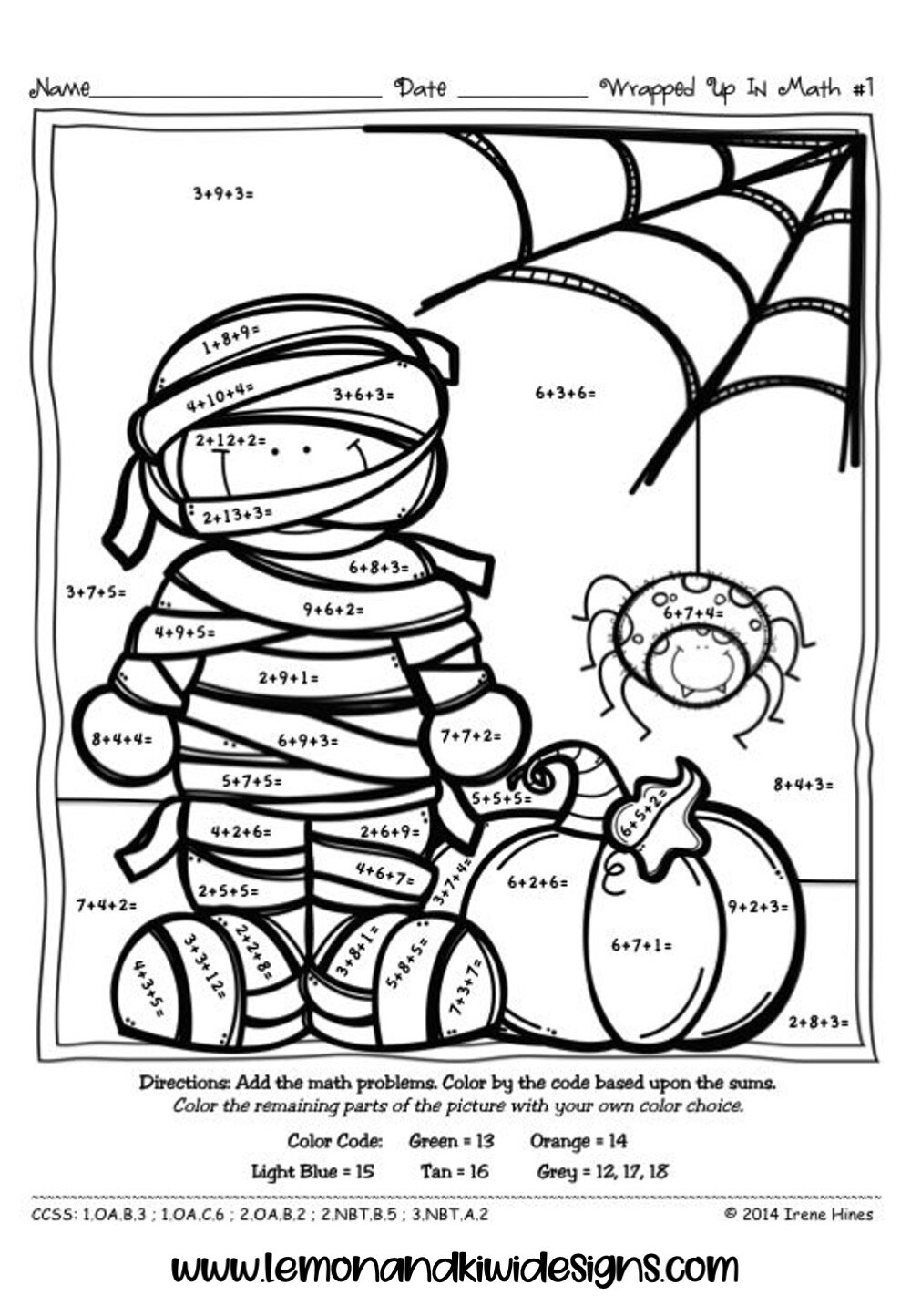 Free Spooktacular Halloween Math Worksheets For Kids Lemon Kiwi Designs Free Spooktacular Halloween Math Worksheets For Kids Lemon Kiwi Designs