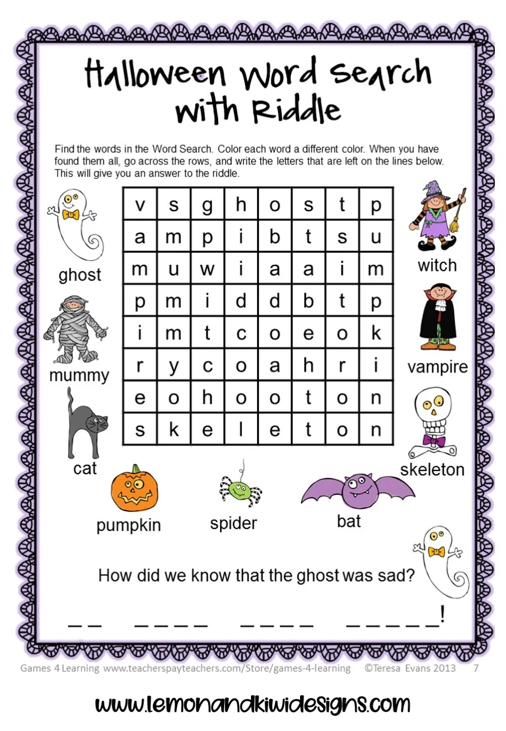 Free Halloween Literacy Worksheets for Preschoolers — Lemon & Kiwi Designs