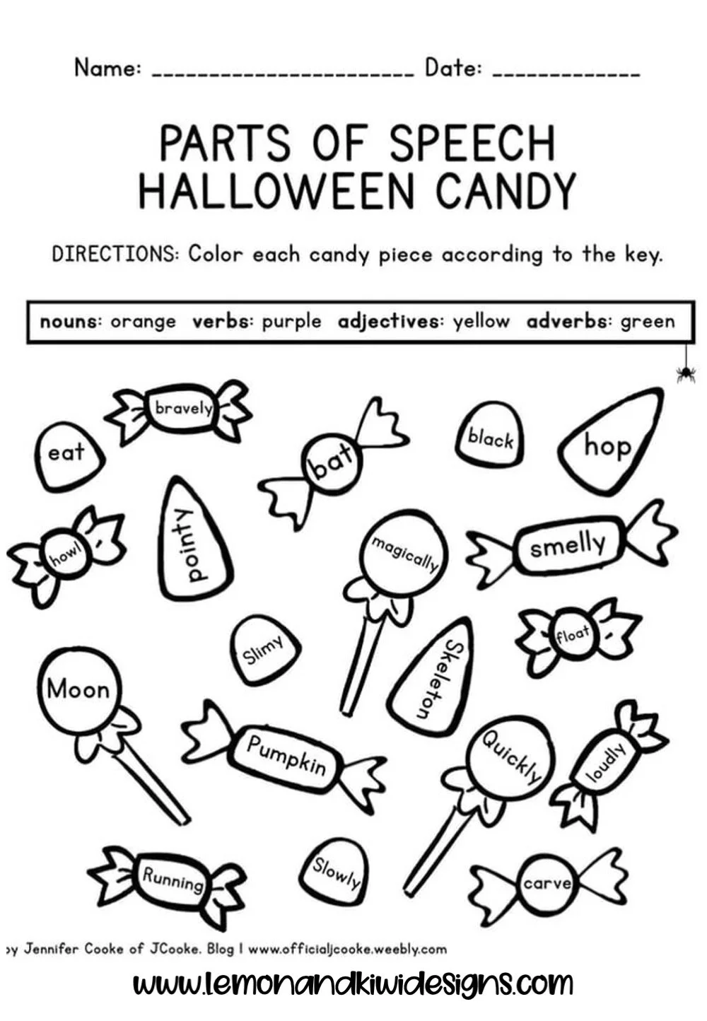 Free Halloween Literacy Worksheets for Preschoolers — Lemon & Kiwi Designs