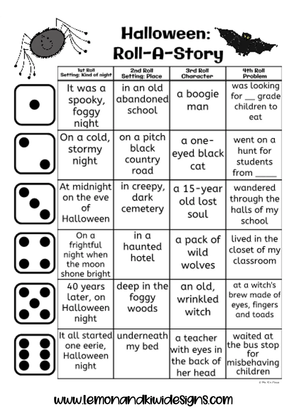 Free Halloween Literacy Worksheets for Preschoolers — Lemon & Kiwi Designs