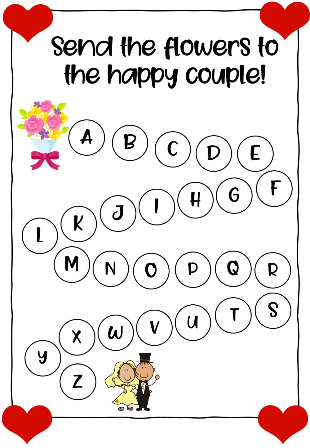 10 Free Printable Wedding Activities for Guests — Lemon & Kiwi Designs