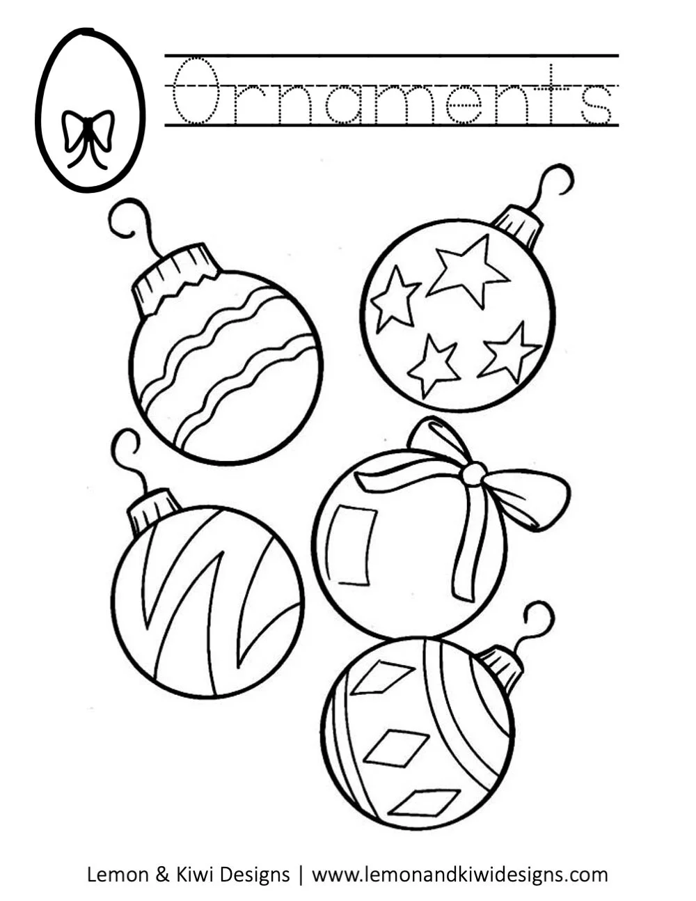 Free Christmas A-Z Coloring Book — Lemon & Kiwi Designs