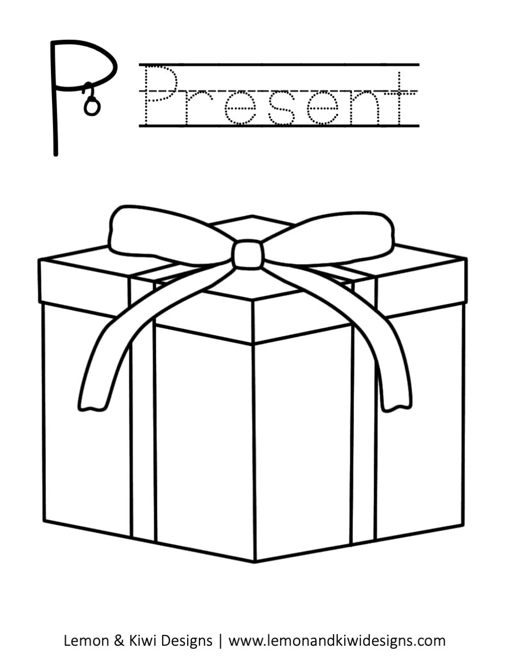 Free Christmas A-Z Coloring Book — Lemon & Kiwi Designs