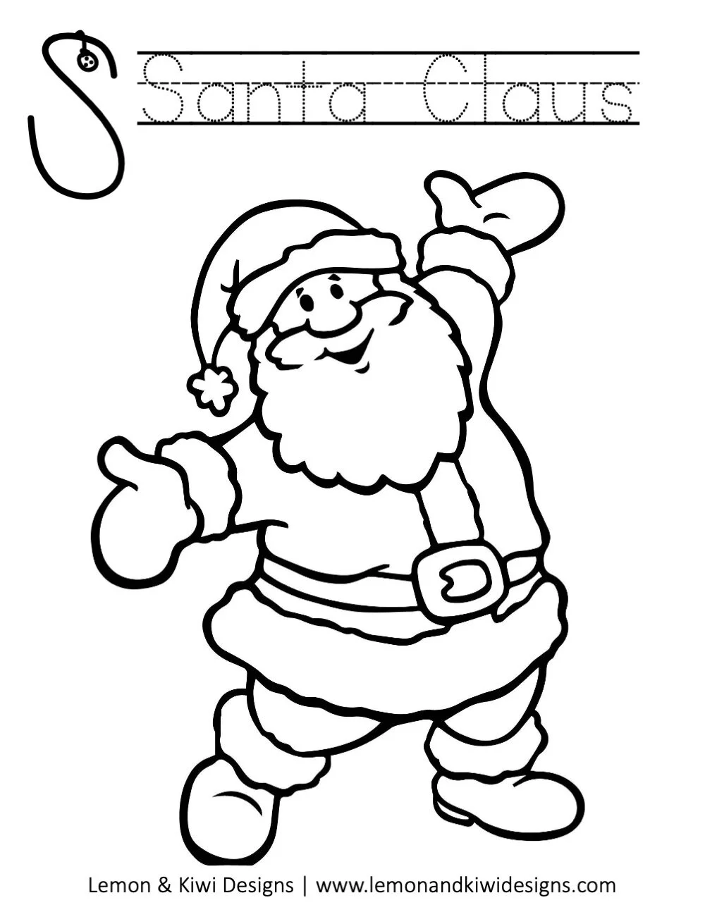 Free Christmas A-Z Coloring Book — Lemon & Kiwi Designs