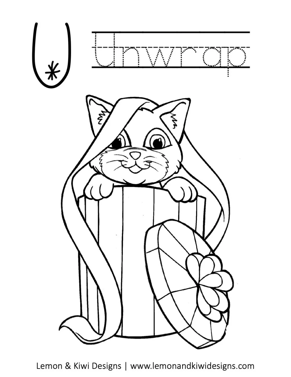 Free Christmas A-Z Coloring Book — Lemon & Kiwi Designs
