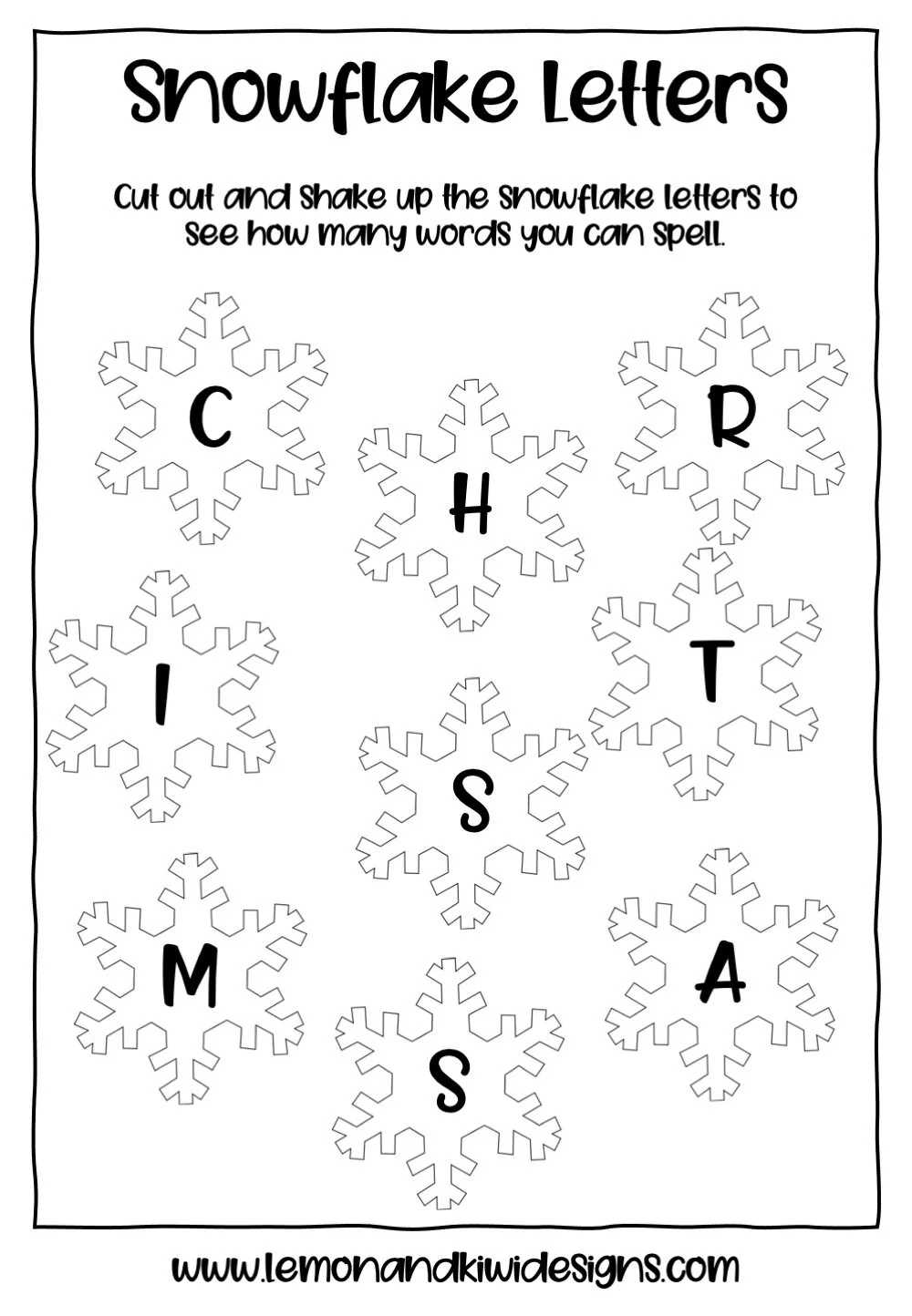 Free Christmas Literacy Printable Activity Book — Lemon & Kiwi Designs