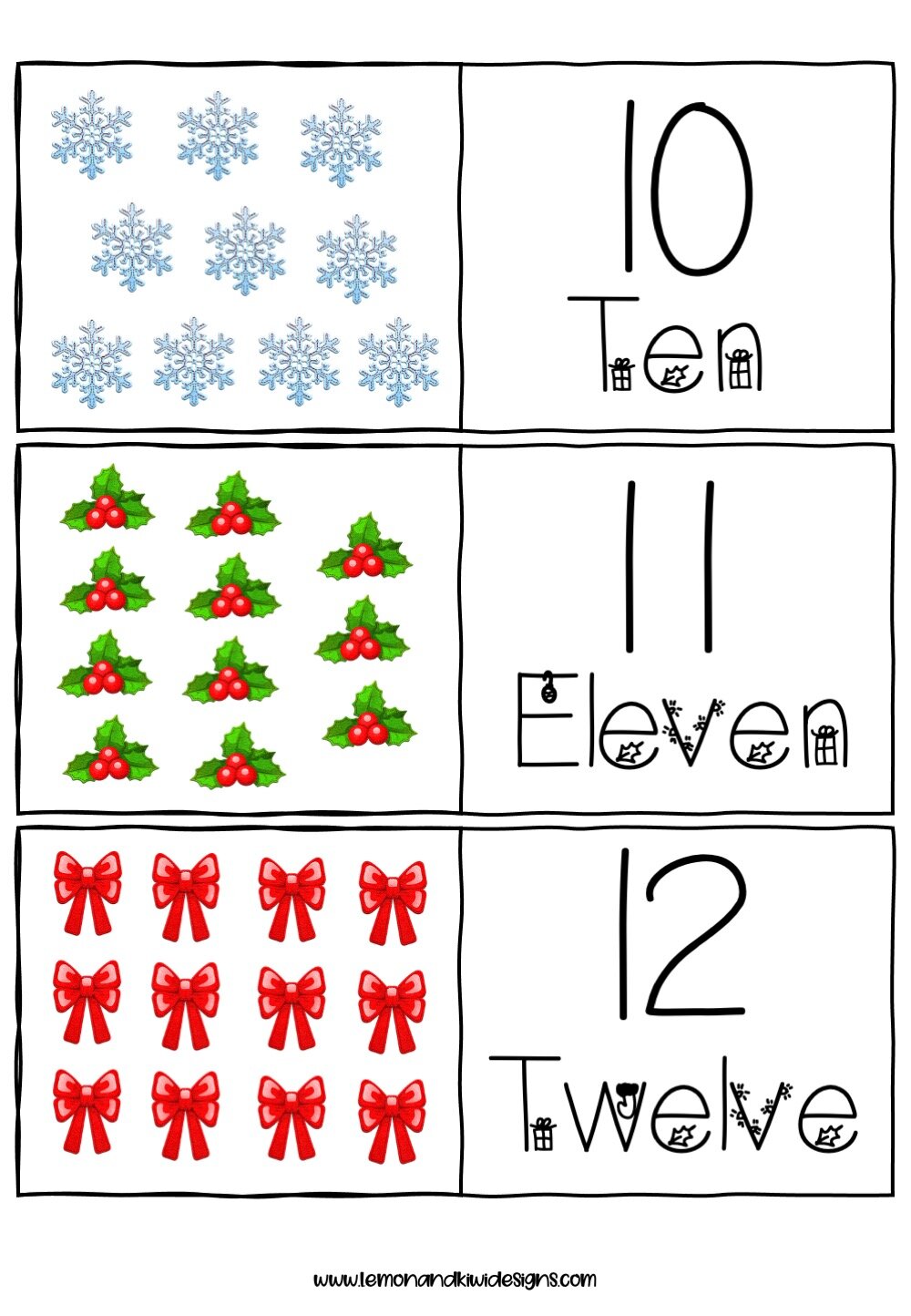 Free Printable Christmas Mix and Match Puzzles — Lemon & Kiwi Designs