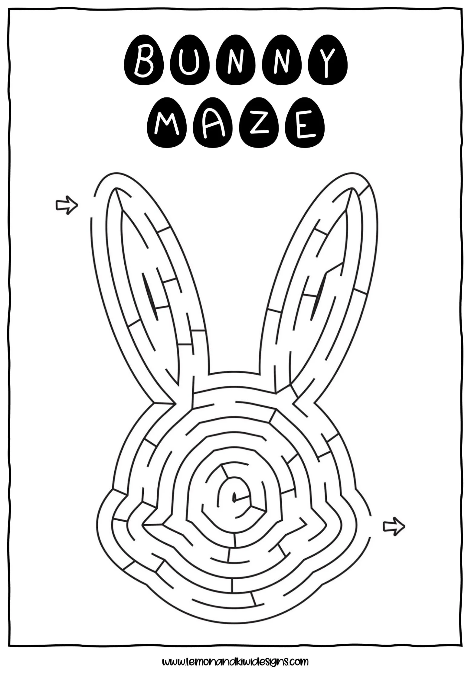 Free Easter Maze Worksheets for Kids — Lemon & Kiwi Designs
