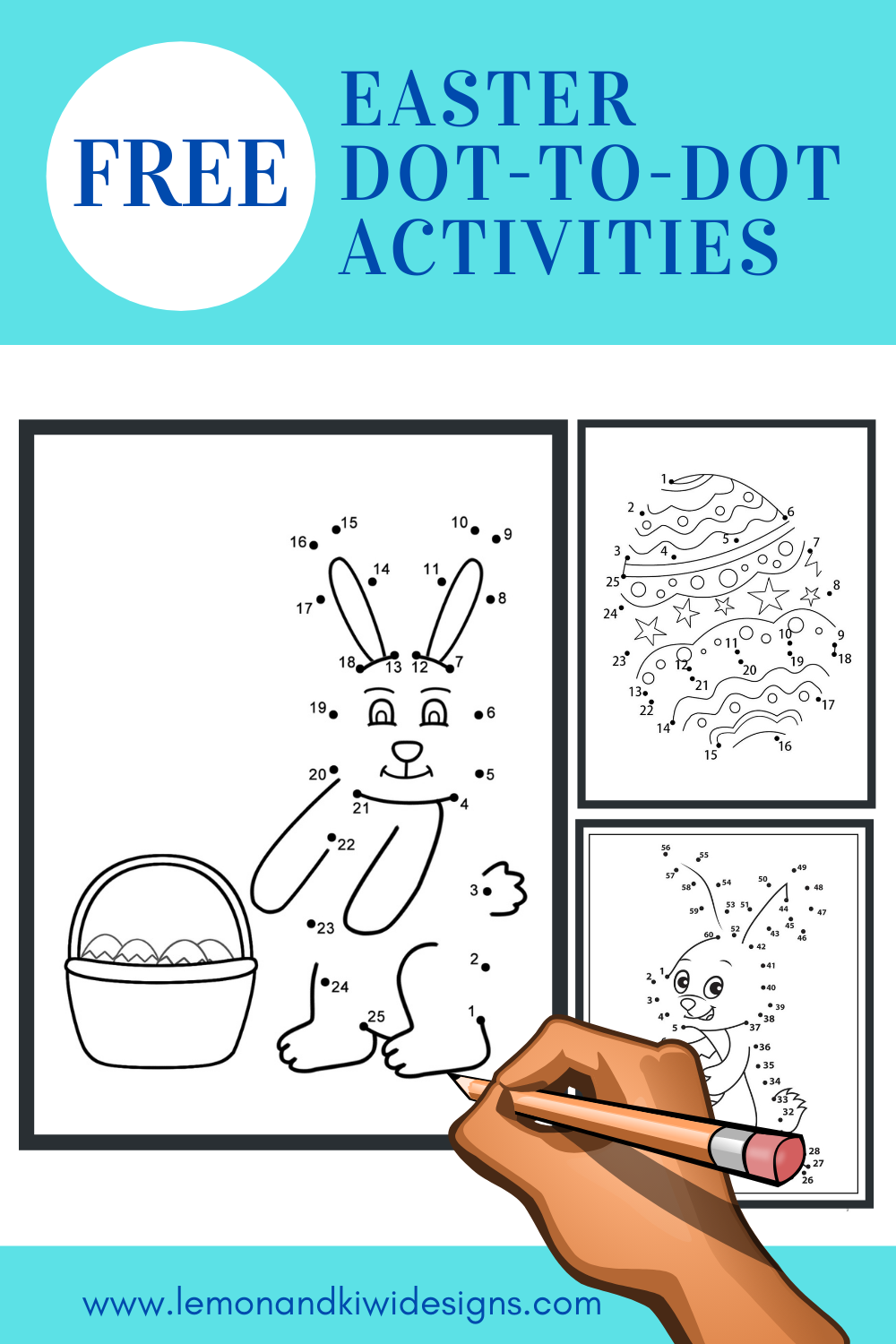 Free Easter Dot to Dot Printables — Lemon & Kiwi Designs