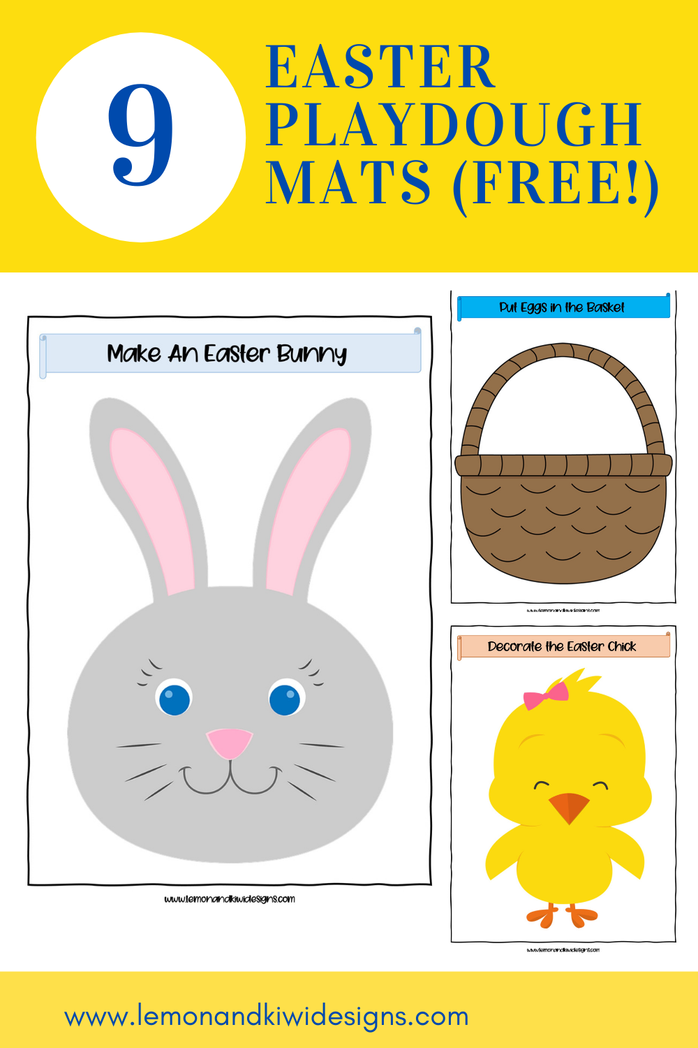 Free Easter Playdough Mats (Printable PDF) — Lemon & Kiwi Designs