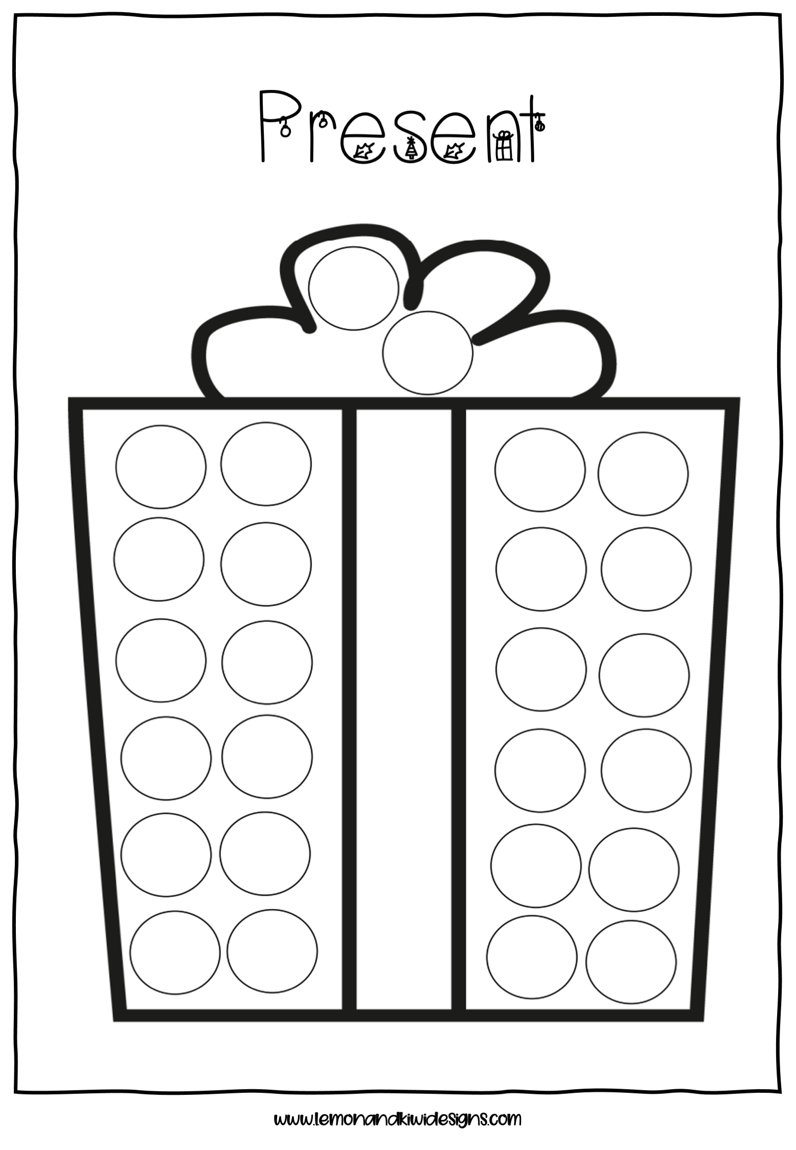 Free Christmas Do-A-Dot Printables — Lemon & Kiwi Designs