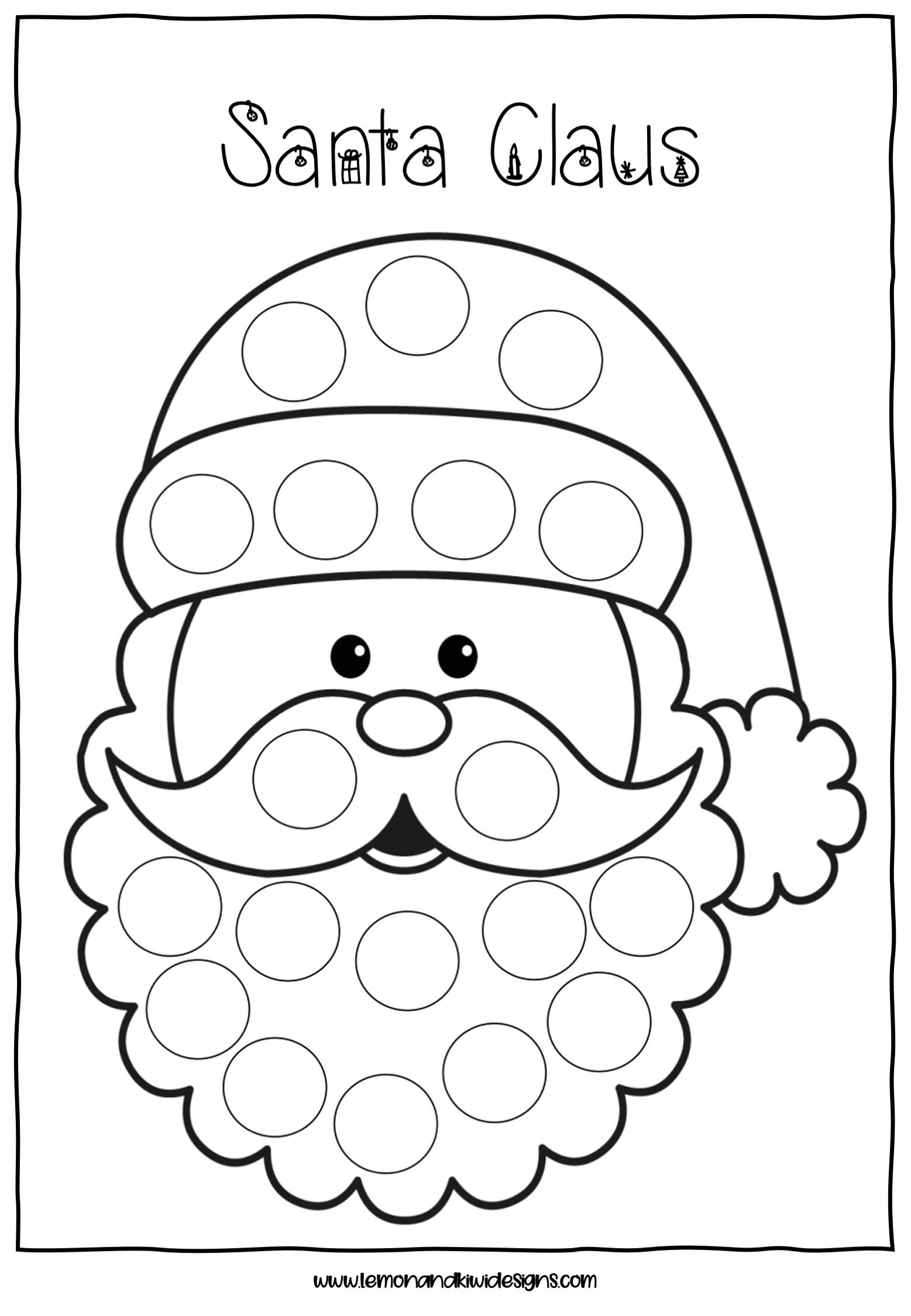 Free Christmas Do-A-Dot Printables — Lemon & Kiwi Designs