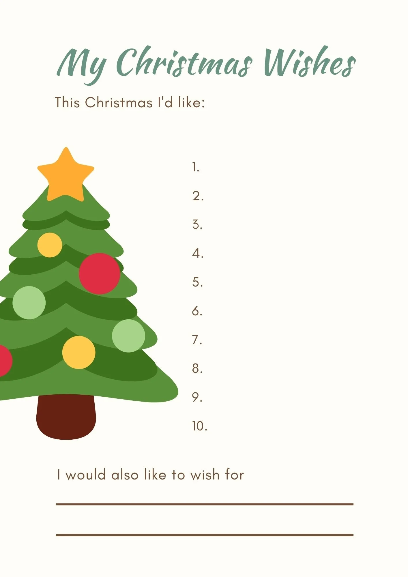 Free Christmas Wish Lists 15 Printable Templates Lemon Kiwi Designs