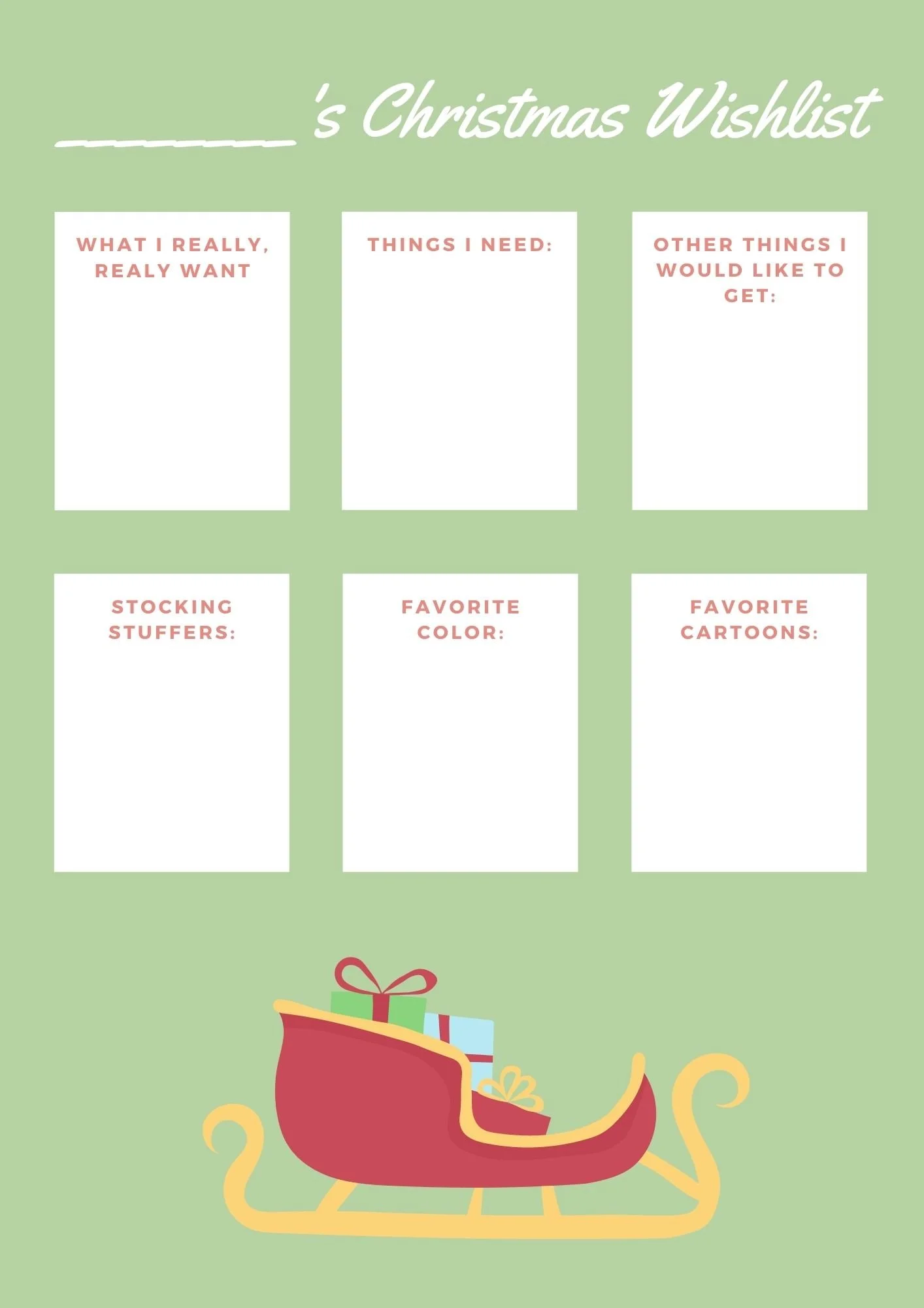 Free Christmas Wish Lists (15 Printable Templates) — Lemon & Kiwi Designs