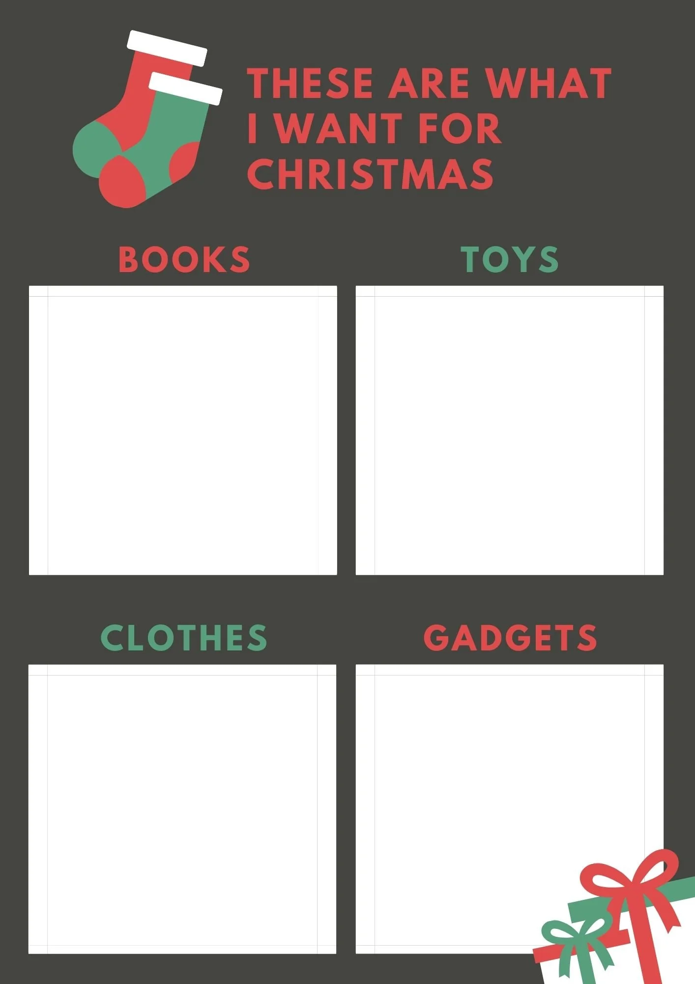 Free Christmas Wish Lists (15 Printable Templates) — Lemon & Kiwi Designs
