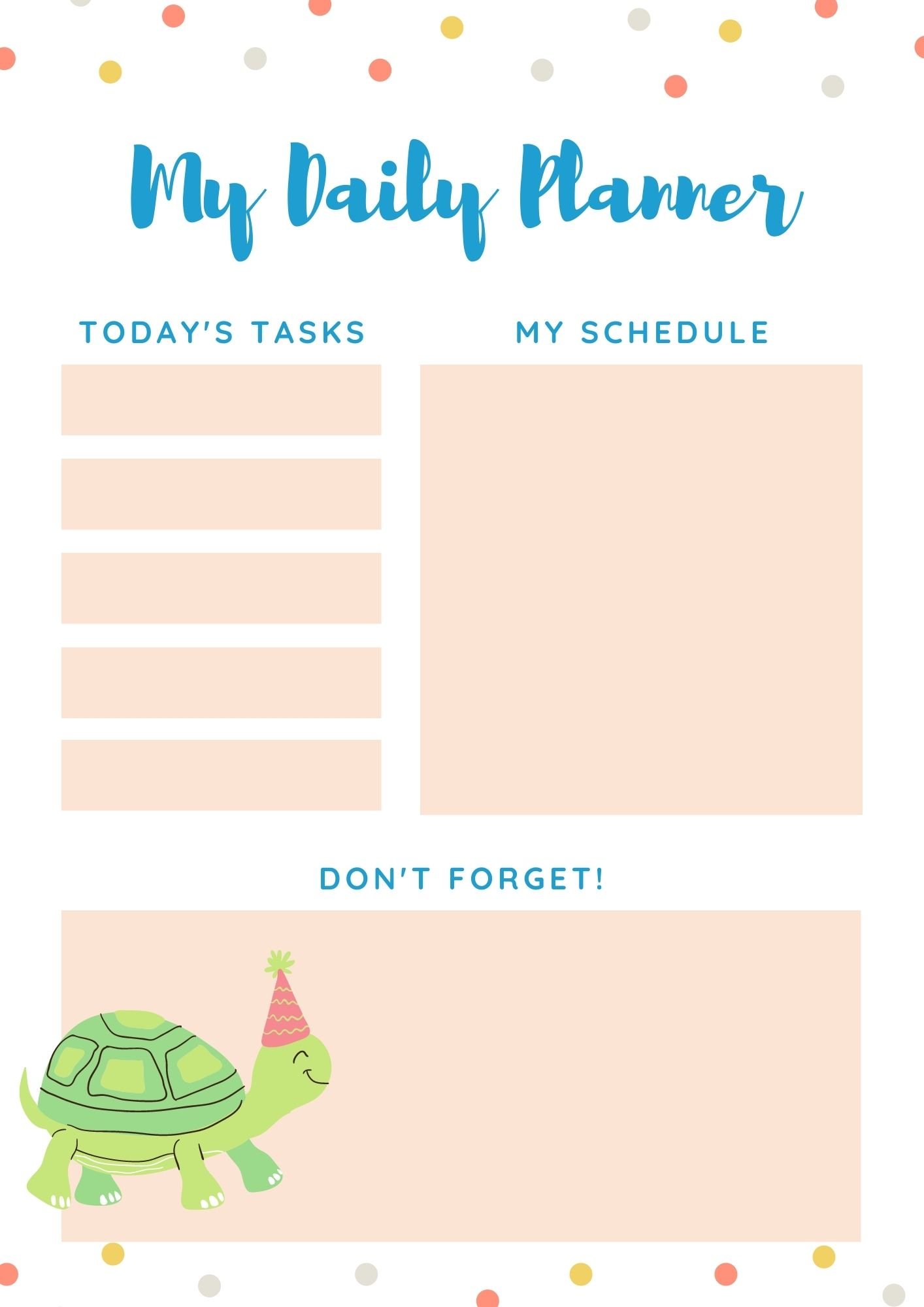 Free Printable Planner and Chores Chart For Kids — Lemon & Kiwi Designs