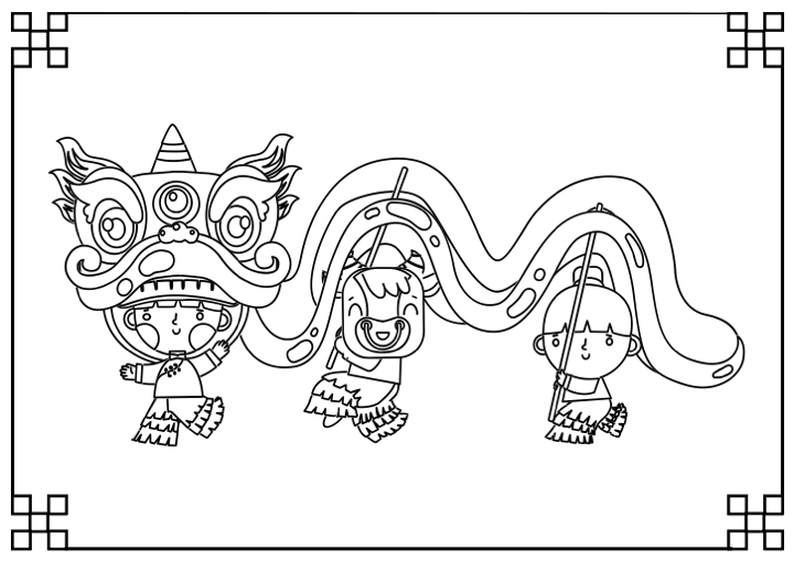 Free Printable 2022 Chinese New Year Coloring Pages — Lemon & Kiwi Designs