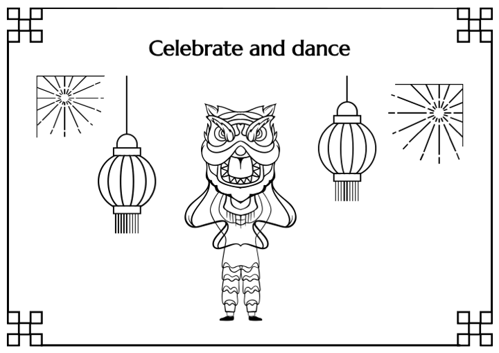 Free Printable 2022 Chinese New Year Coloring Pages — Lemon & Kiwi Designs