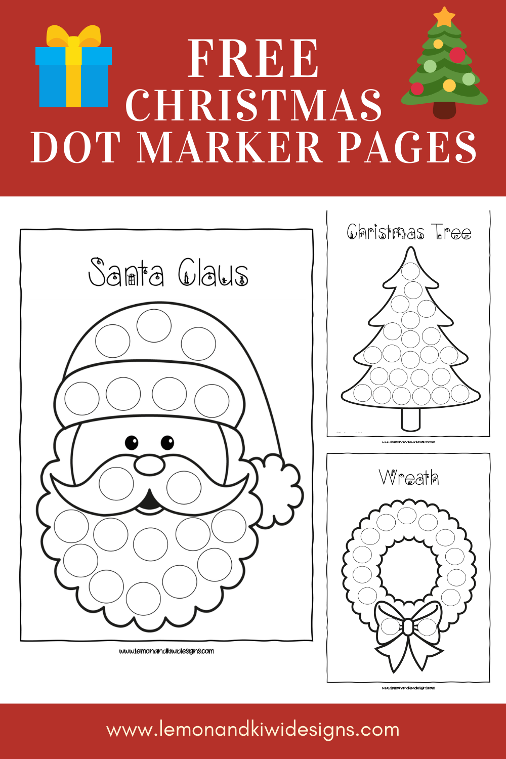 Free Christmas Do-A-Dot Printables — Lemon & Kiwi Designs