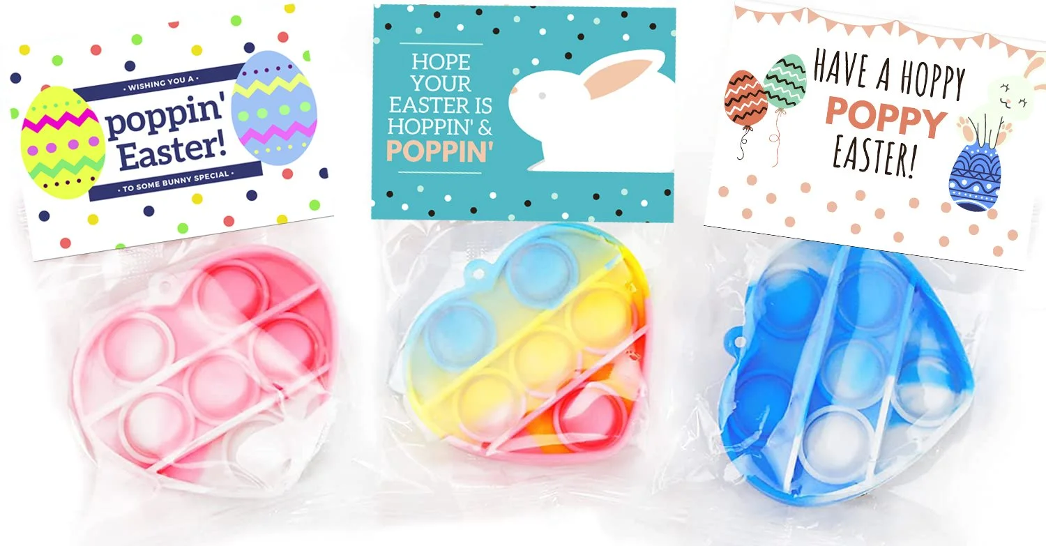 Free Printable Easter Pop It Fidget Gift Favor Tags — Lemon & Kiwi Designs